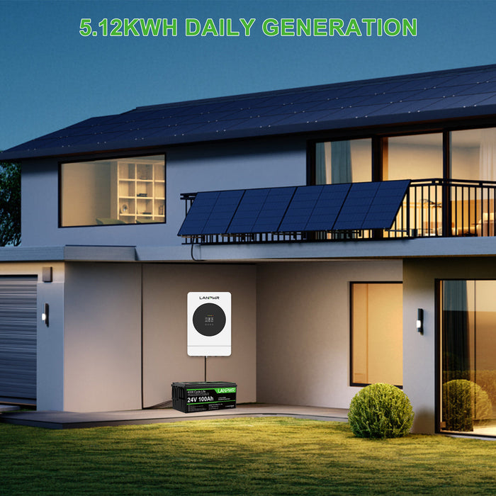 LANPWR 1440Wp 24V 3600W 5.12kWh Off-Grid Solar Kit